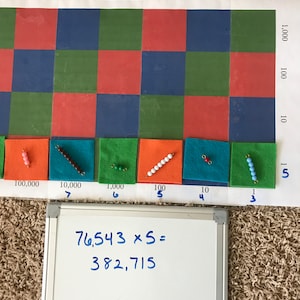 Montessori Math Montessori 45-layout Mat Montessori Golden | Etsy