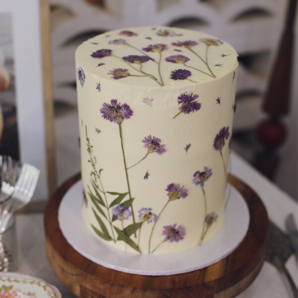 120 Edible Pressed Flowers, Pastel Cupcake Blend, Organic Foodsafe Chem ...