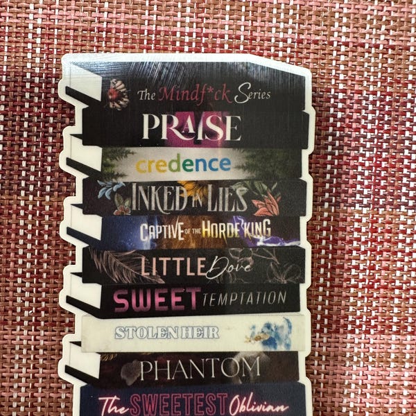 Tropes Book Stack Sticker, Waterproof Vinyl Sticker, Kindle Sticker, Water Bottle Sticker, Book ...