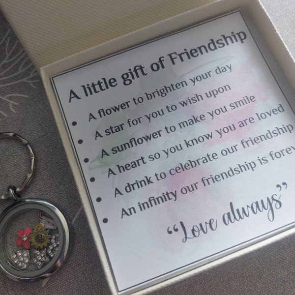 Friendship Gift, Gift for Friend, Long Distance, Missing You,a Little ...
