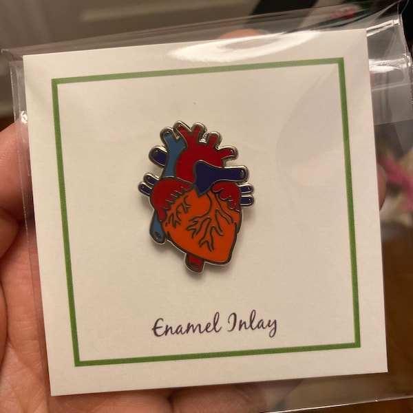 Human Heart Enamel Lapel Pin- EP106- Medical and Anatomy Pins for ...