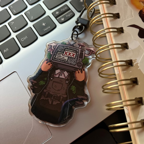 TV Head Cute Acrylic Keychains! - Etsy