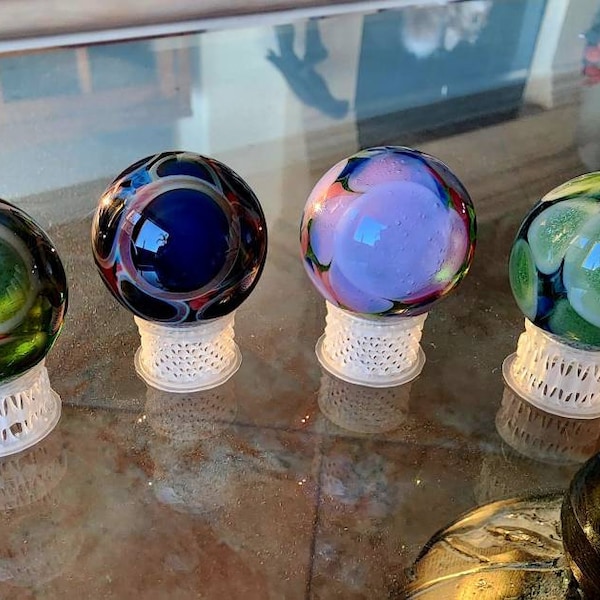 Linework Surprise Marbles 1", Rainbow Marbles, Mystery Marbles, Wig-wag ...