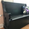Dropped-arm Black Distressed Church Pew (made to Order) - Etsy