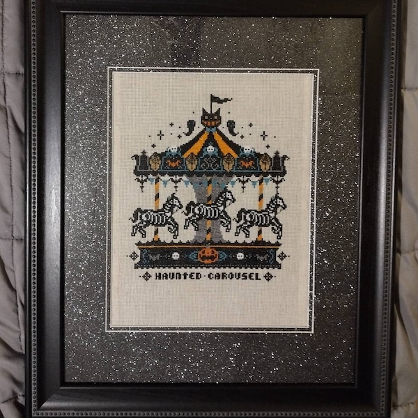 Vintage Haunted Carousel - Cross Stitch Pattern - Creepy, Beistle ...
