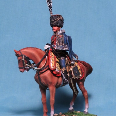 Napoleonic Red Lancers Figure, Painted Napoleonic Miniature 1/30 Scale ...