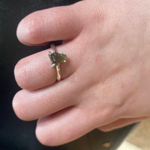 Rare Meteorite Gemstone Ring, 925 Sterling Silver, Meteorite Ring ...
