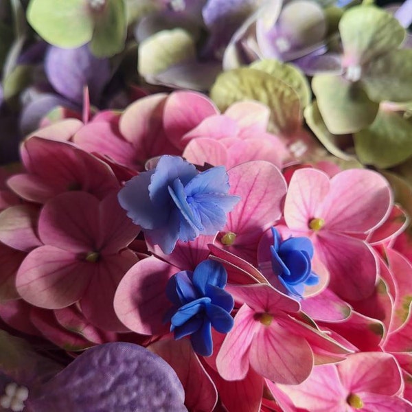 Blue Flowers Earrings, Blue Wedding Earrings - Etsy