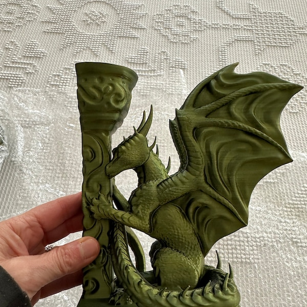 Statue Dragon Bookends - Large Book Nook | 3D Printed | Book Shelf ...