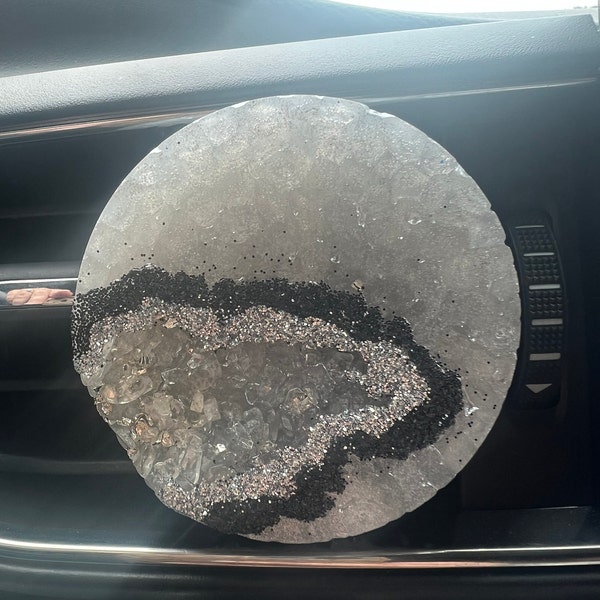 Geode Vent Clip Freshies, 2 Round Freshies, Crystals, Glitter and Stone ...
