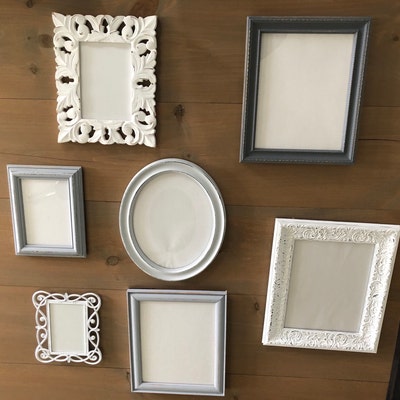 Picture Frame Set Ornate Mix Hand Painted Distressed Shabby Chic ...