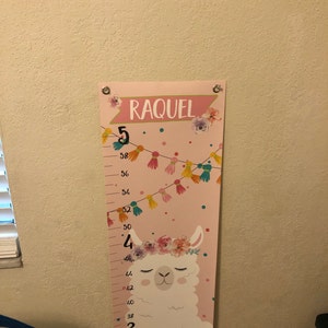 Llama Growth Chart. Personalized Canvas Growth Chart. Llama Wall Decor ...