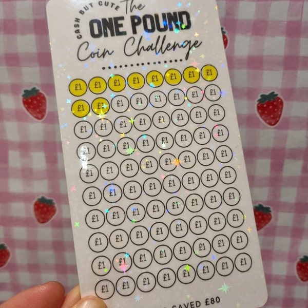 One Pound Savings Challenge | DIGITAL DOWNLOAD | Printable Savings ...