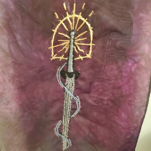 Elven Cottagecore Dagger Hand Embroidery , Fae King Queen Dagger , Hand ...