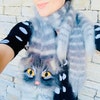 Knitted Scarf / British Blue Cat / Fuzzy Soft Scarf / Grey / Cat Scarf ...