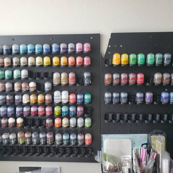 Hobby Storage - Ikea Skadis Peg Board Paint Racks Holders for Citadel ...