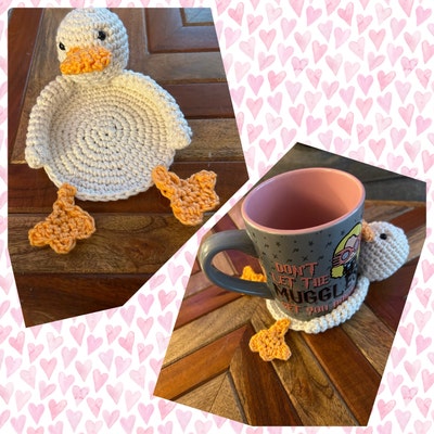 Duck Coaster Crochet Pattern, Crochet Duck Amigurumi PDF Pattern, No ...