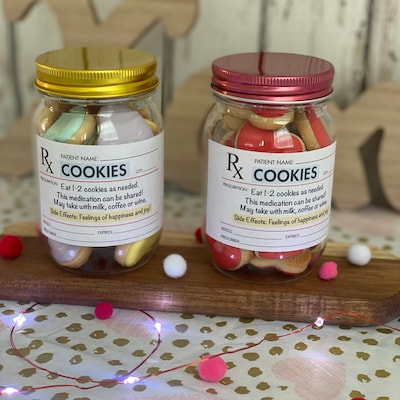 Printable Rx Label for Cookie prescription Jar 3 X 2 Cookie Rx Jar ...