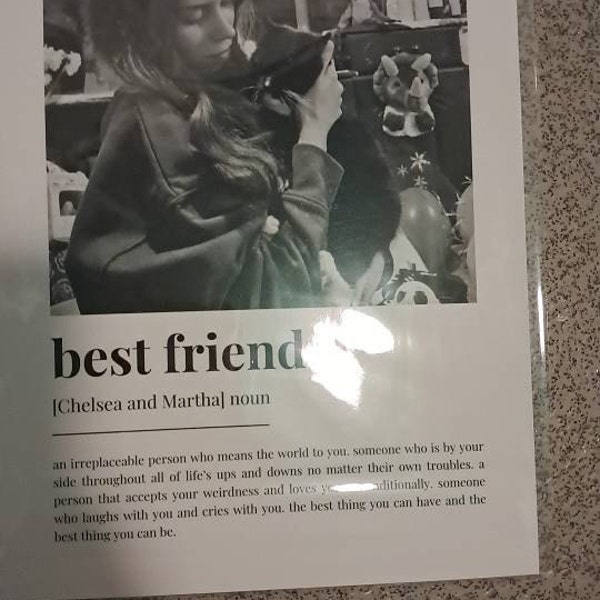 PERSONALISED BEST FRIEND Definition Print, Wall Art Print, Best Friend ...