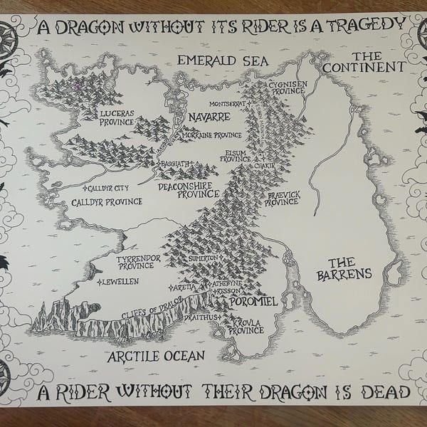 The Cruel Prince Map Print | Hand Drawn Art Print - Etsy