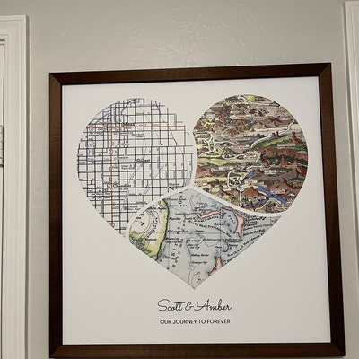 Personalized Milestones Map™ Housewarming Gift, Moving Gift 3-13 ...