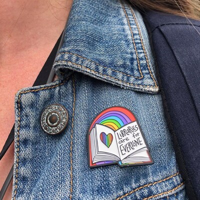 Libraries Are for Everyone Enamel Pin Librarian Pride - Etsy