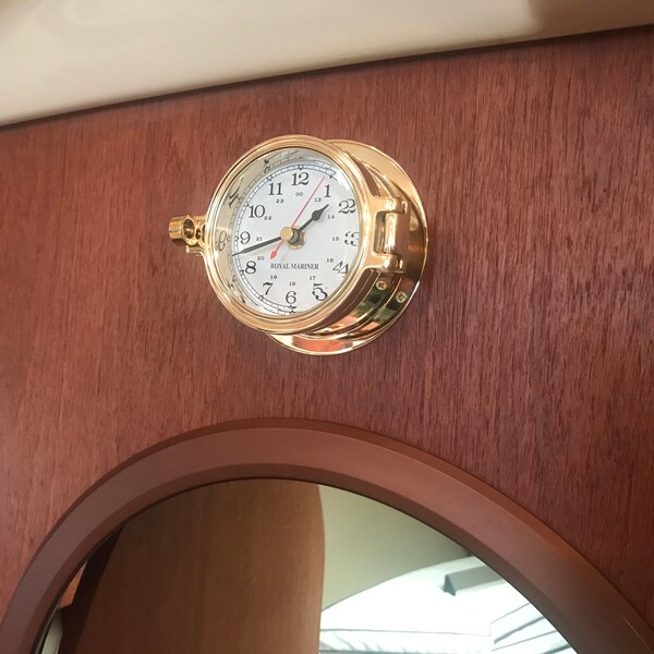 Tide Clock FREE Shipping 4.56in 1.5lb 116mm 670 Grams Brass Clock Tidal ...