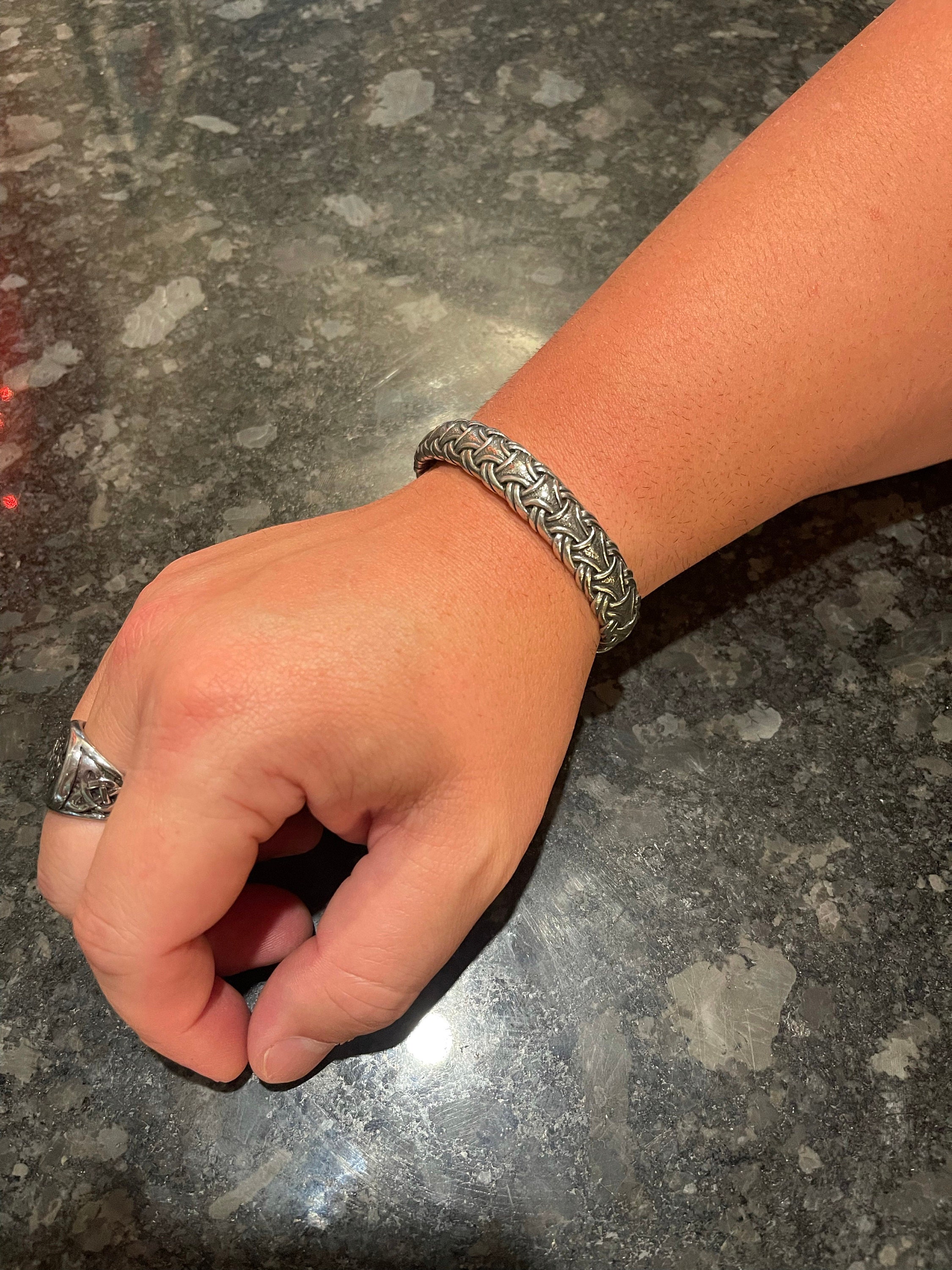 Viking Arm Ring With Traditional Scandinavian Pattern | Etsy