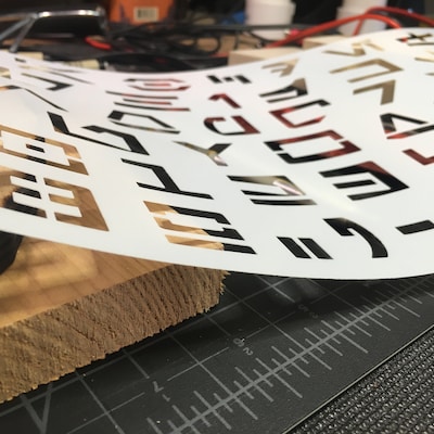 Aurebesh Stencil Template, Star Wars Inspired, Galactic Basic, Mylar 1 ...