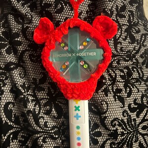 Engenebong, Pink Bunny Enhyphen Crochet Fluffy Lightstick Cover - Etsy