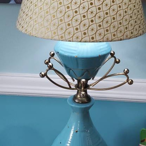Golden Metallic Retro Look Lamp Shade. Metallic. Gold. Shade is 9.5 ...