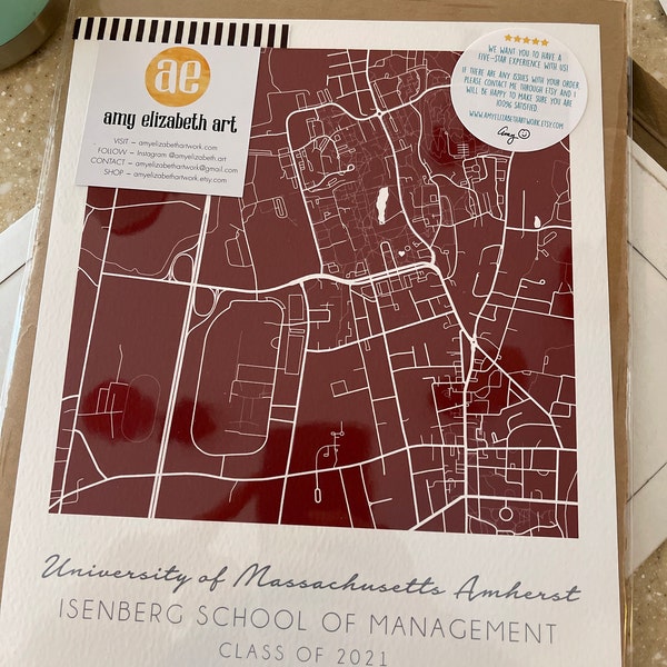 Custom Campus Map, Personalized College Grad Gift - Etsy