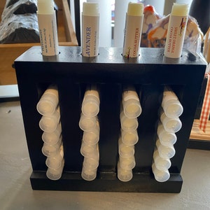Lip Balm Tube Holder Lip Balm Display Wooden Multi Level Lip Balm Display Holder Wood Lip Balm ...