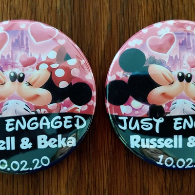 Mickey and Minnie Just Engagement Pins Mickey and Minnie Engagement ...