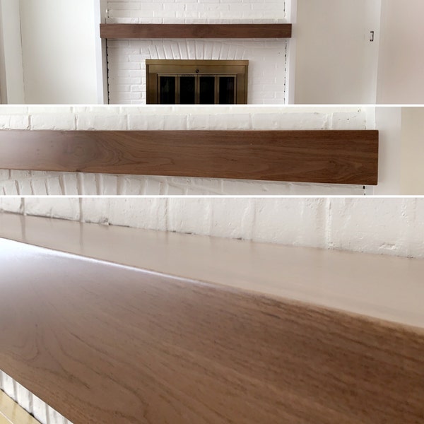Hickory / Pecan Wood Mantel, Mantle, Floating Shelf - Etsy