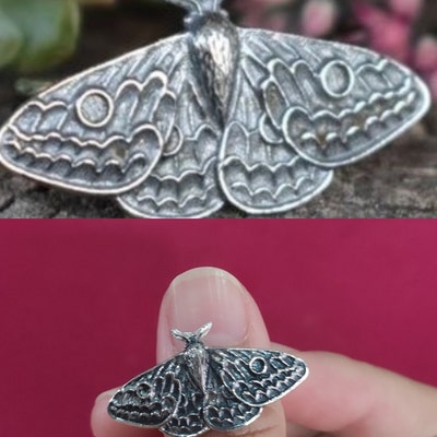 Moth Ring, Sterling Silver Moth Ring, Silver Moth Ring, Large Moth Ring ...