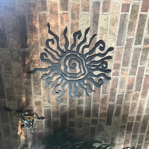 Hippie Fun Wacky Sun THE ORIGINAL Unique Metal Sun Garden Wall Outdoor ...