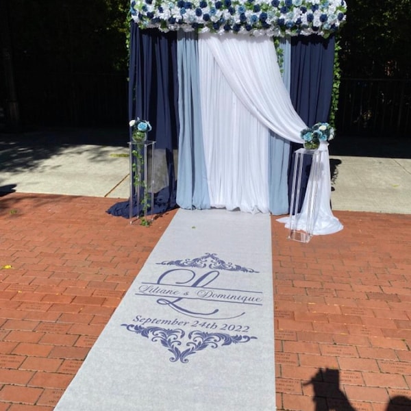 Custom Personalized Aisle Runner Wedding Aisle Runner MAE32/ENT Plain ...