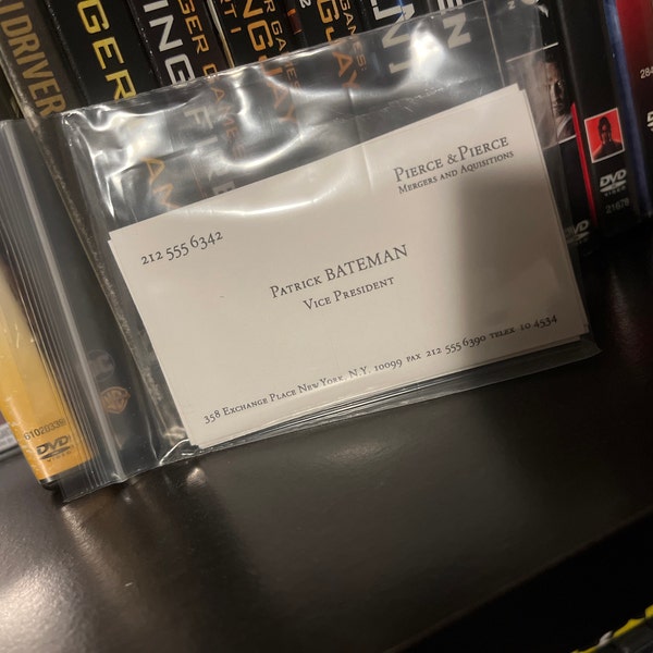 American Psycho - Patrick Bateman Business Card Replicas / Movie Prop ...