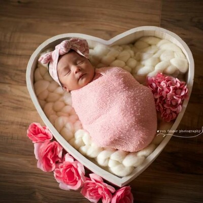 Handmade Wooden Heart Bowl, Newborn Photo Prop, Sitter Prop, Natural ...