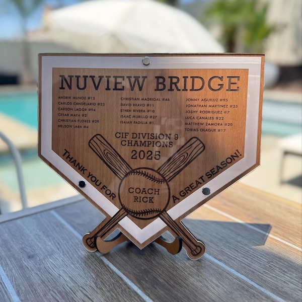 Custom Baseball Homeplate Coach Gift Wood and Acrylic Plaque, A Good ...