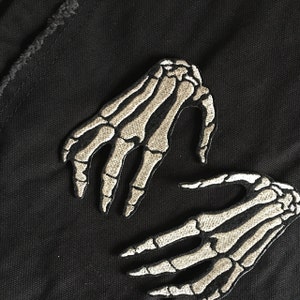 Skeleton Hands Iron on Patch Left and Right Set 3.1 X | Etsy