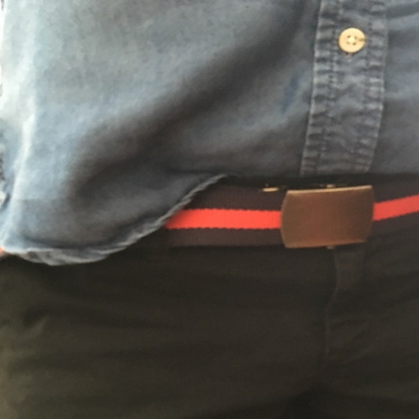 Slide Buckle Belt Men Buckle Belt Military Slide Belt Gift for Dad - Etsy