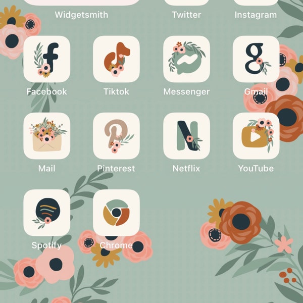 Hand Drawn App Icons, Ios Icons, iPhone Icons, Handdrawn Ios 14 Icons ...
