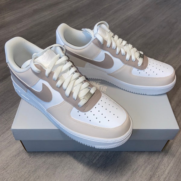 Beige + Brown Warm Variation III Custom Air Force 1's (af1s) - Etsy