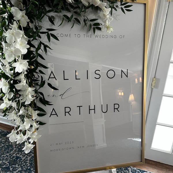 Minimalist Wedding Welcome Sign Template, Modern Welcome Wedding Sign ...