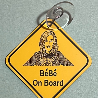 Moira Rose Bebe on Board Car Safety Sign Schitt's Creek - Etsy