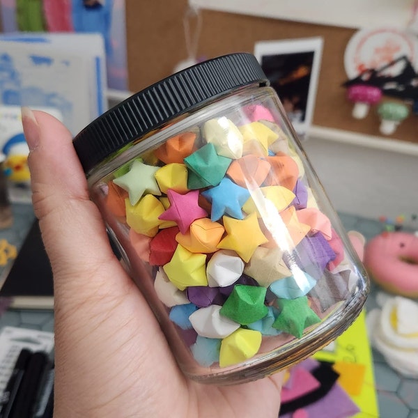 Paper Stars in a Jar (multiple Colors) - Etsy