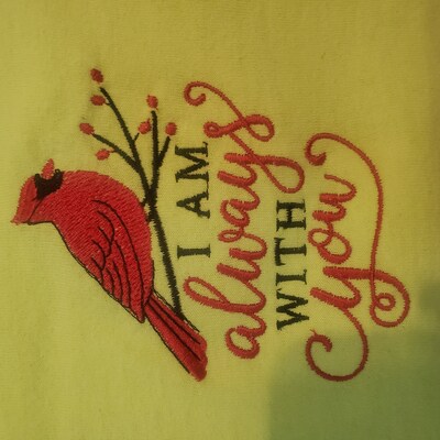 Cardinal Embroidery Design, Remembrance Embroidery File, 5 Sizes - Etsy