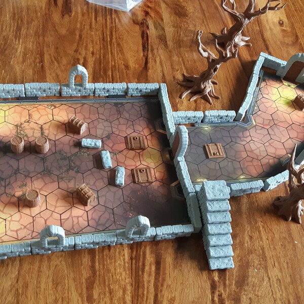 Modular Dungeon Walls (set 50x) 28mm D&D Terrain - Etsy